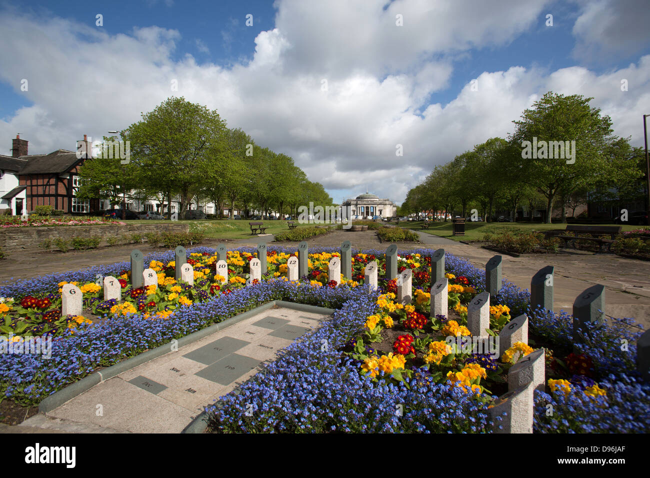 Village of Port Sunlight, England. Picturesque view of the analemmatic ...