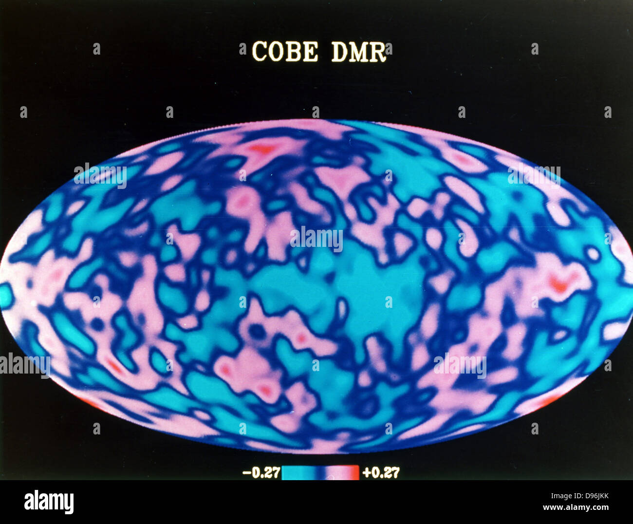 Microwave map of whole sky produced from one year's data from COBE ...
