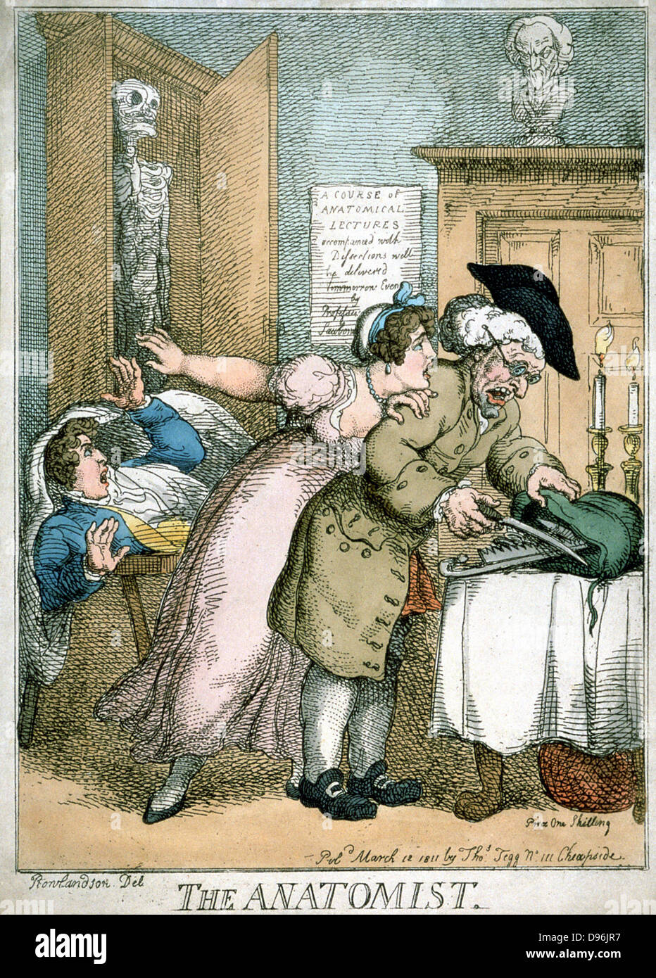 The anatomist cartoon by rowlandson published 1811 hi-res stock ...