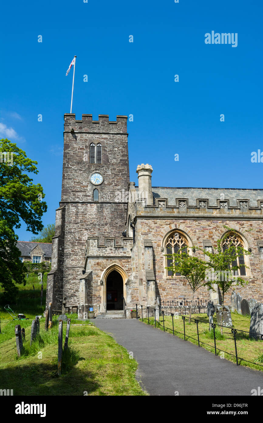 The Curch of All Saints in the market town of Dulverton in Exmoor ...