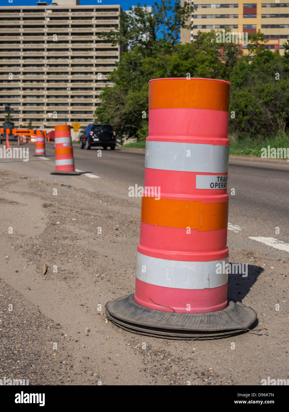 traffic cones on the road Stock Photo - Alamy