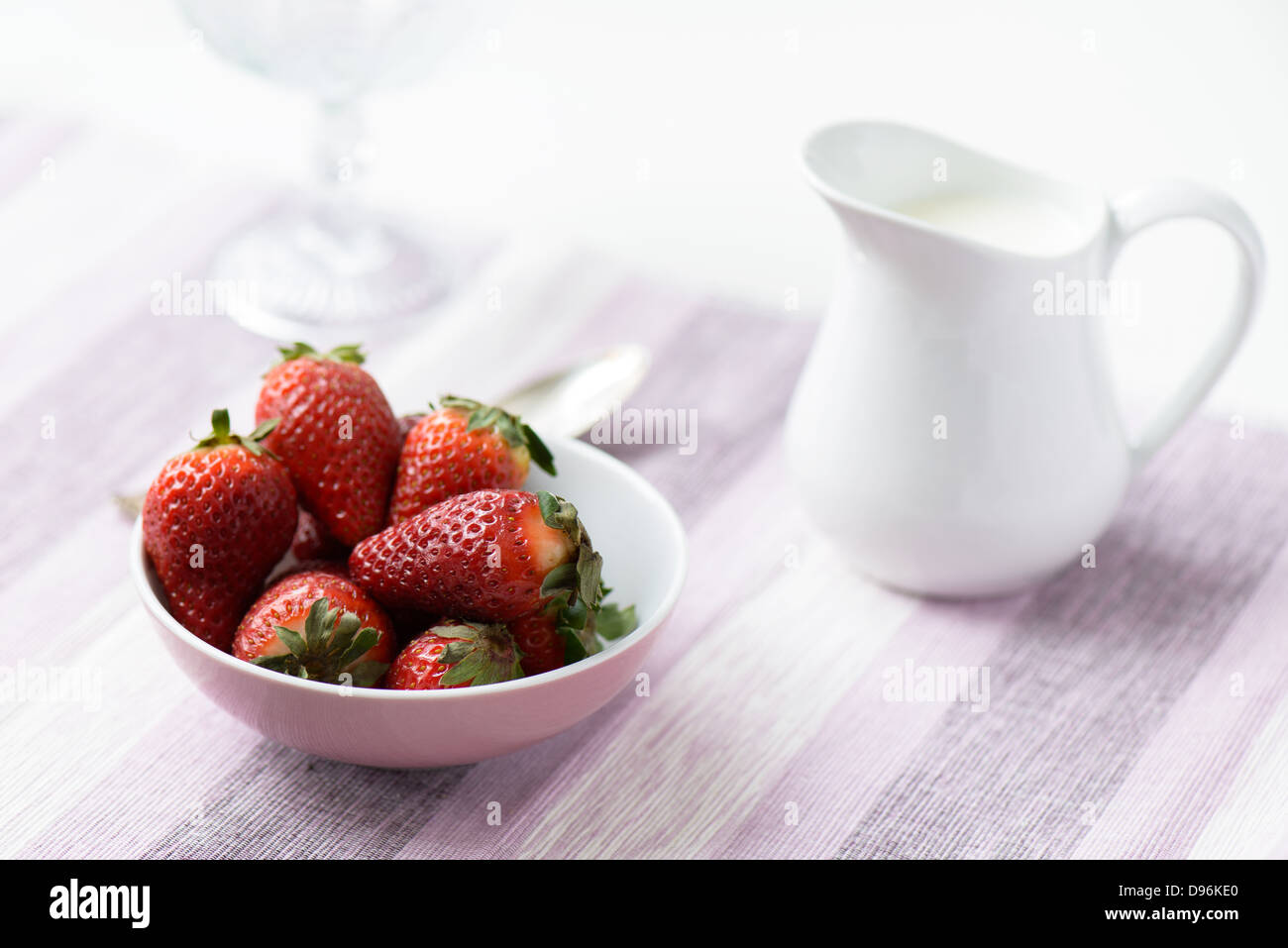 Strawberrys in bowl Stock Photo - Alamy