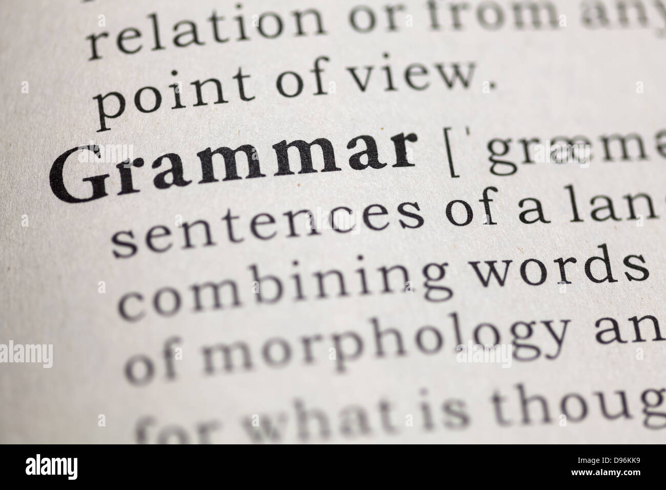 Grammar hi-res stock photography and images - Alamy