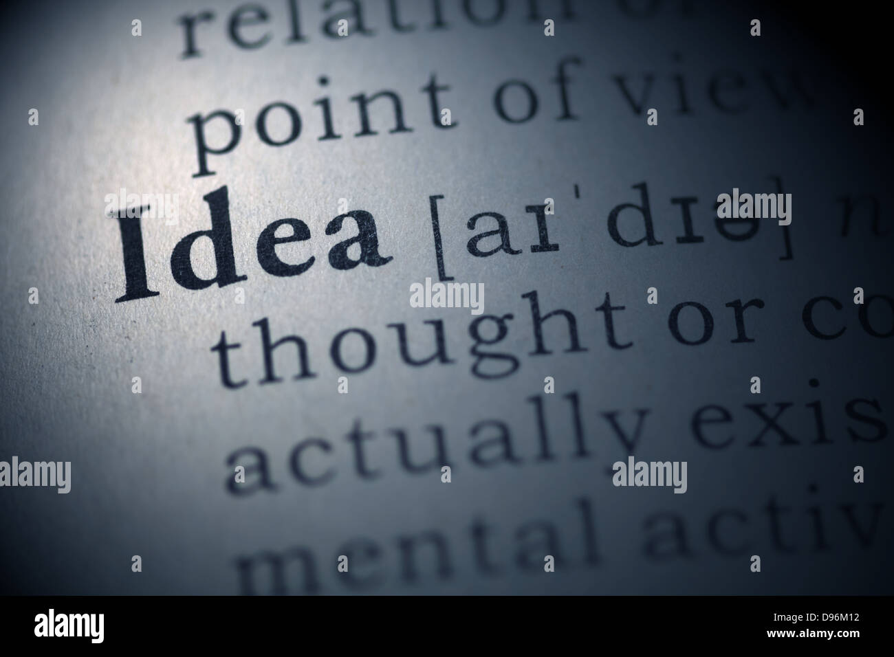 Dictionary definition of the word idea Stock Photo - Alamy
