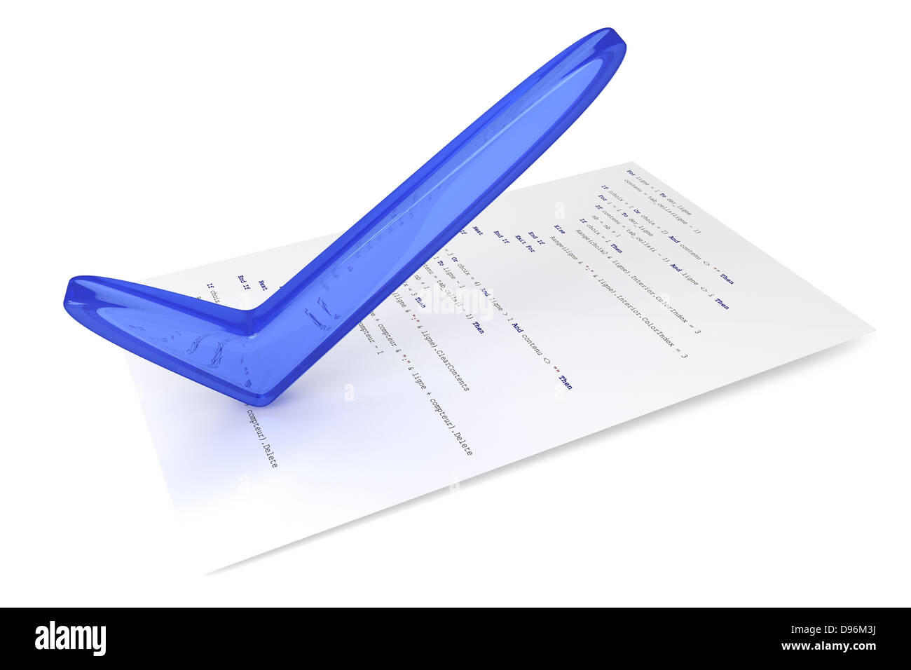 Code Page - OK (3D, isolated, white background Stock Photo - Alamy