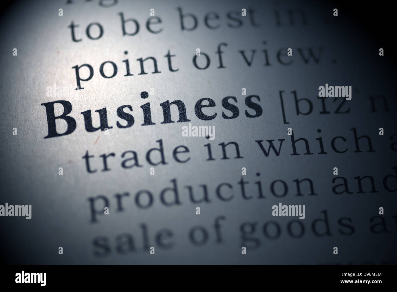 Dictionary definition of the word business Stock Photo - Alamy