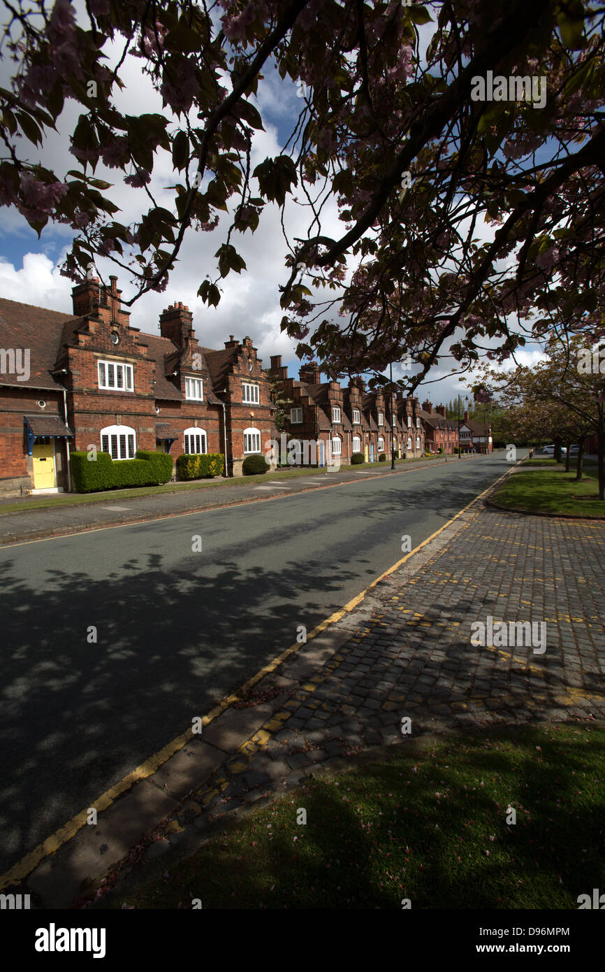 Village of Port Sunlight, England. Picturesque view of Wood Street ...