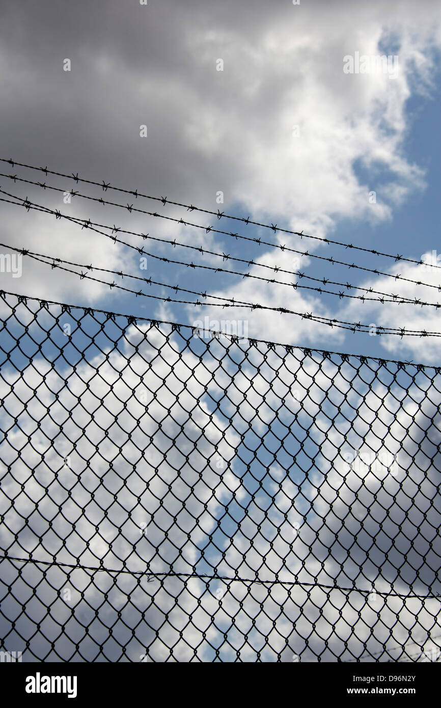 sky with clouds and net Stock Photo - Alamy