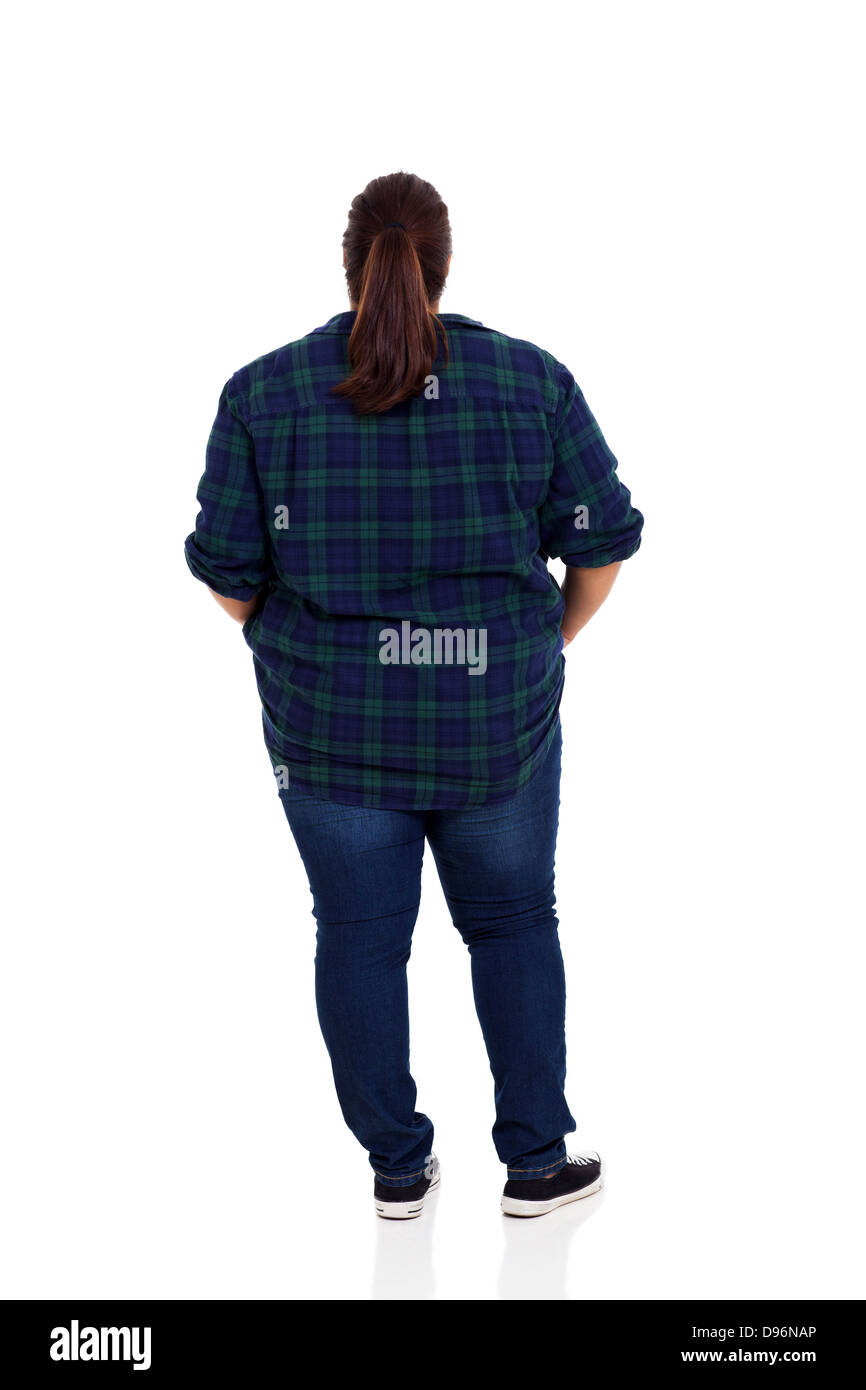 Overweight woman rear view hi-res stock photography and images - Alamy