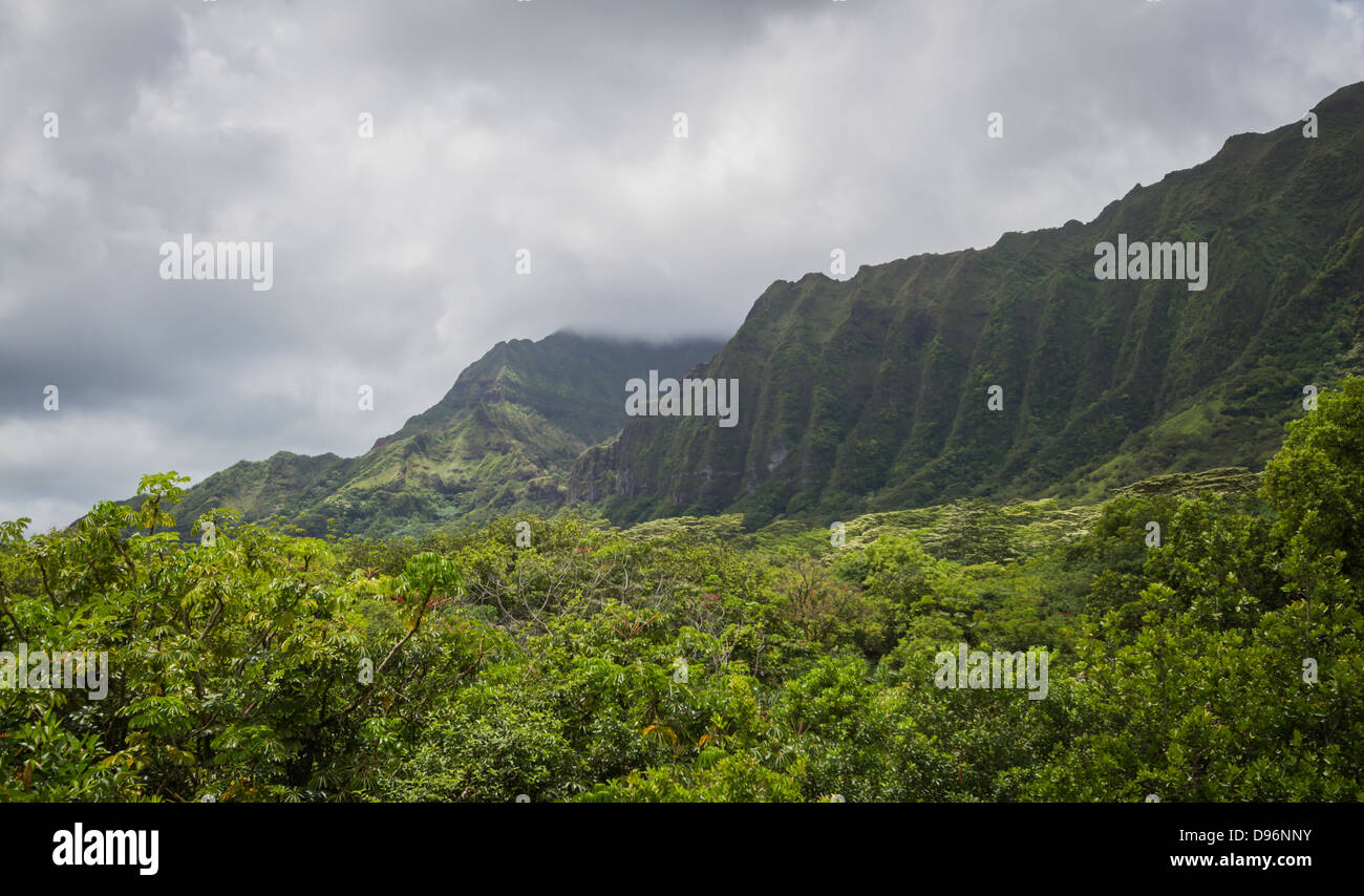 Ko'olau Mountains, Kaneohe, Oahu Hawaii Stock Photo - Alamy