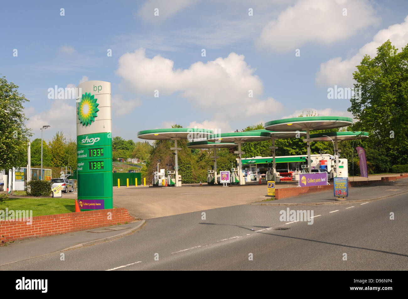 BP Petrol Station, with listed canopies by Eliot Noyes (1910-1977), in ...