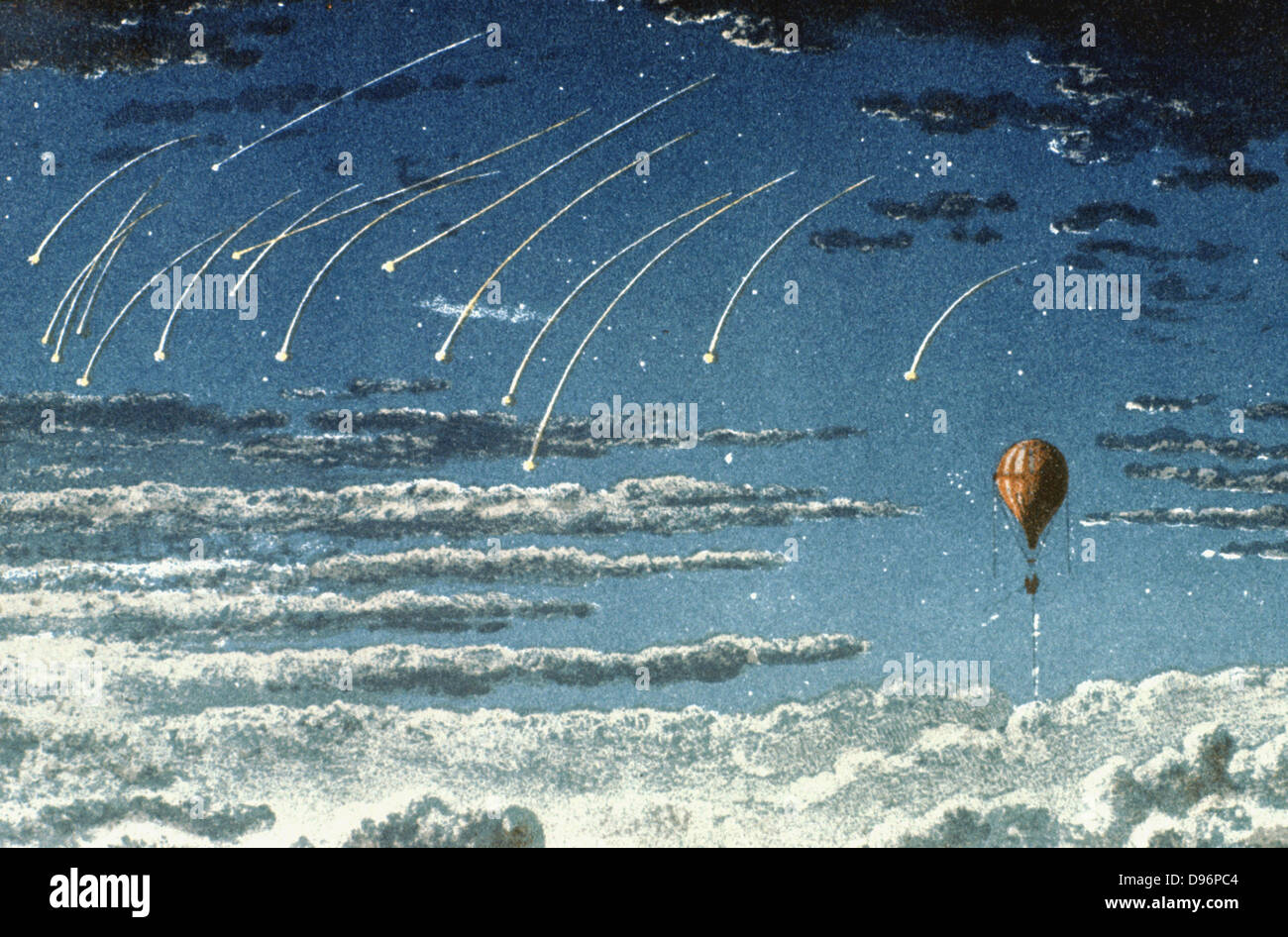 Meteor shower in night hi-res stock photography and images - Alamy