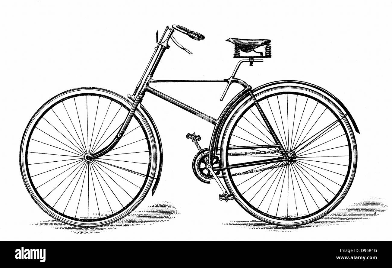 Singer's special Safety Bicycle (c1886). Chain-driven machine ...