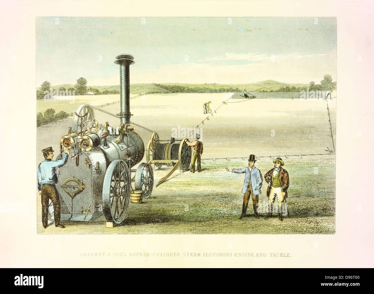Reaping machine engraving hi-res stock photography and images - Alamy