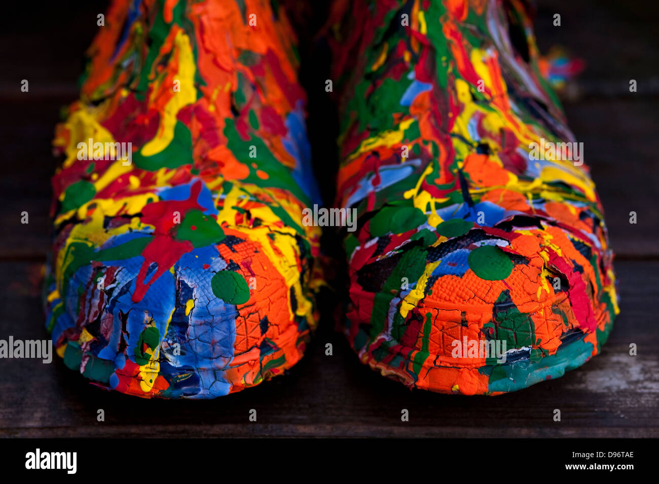 Paint on boots hi-res stock photography and images - Alamy