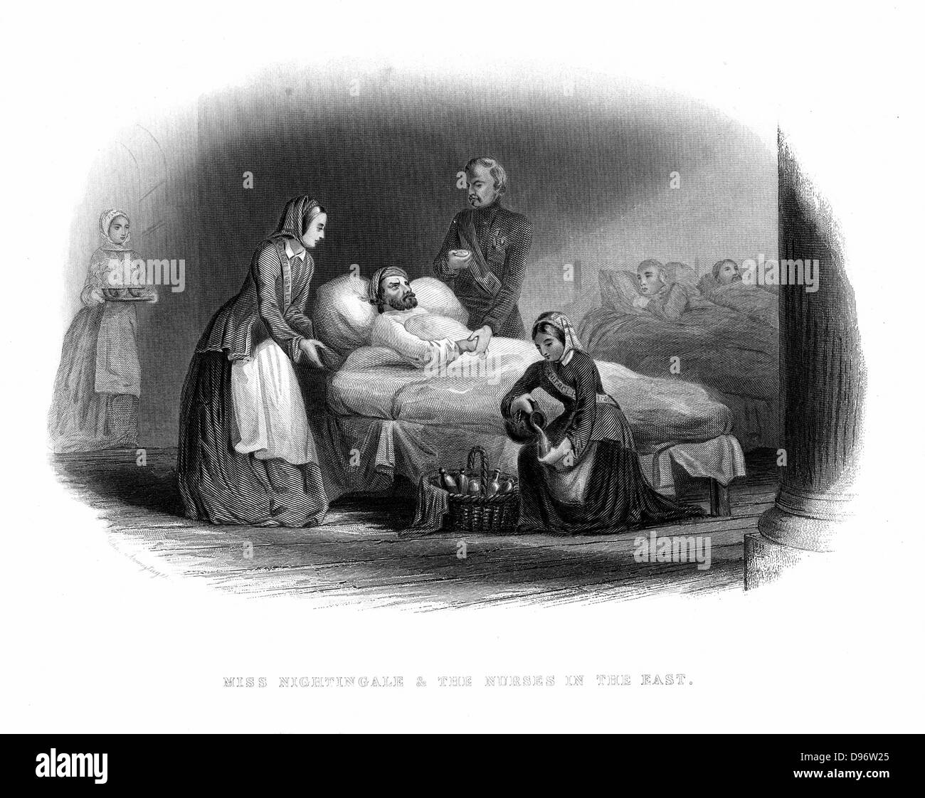 Florence Nightingale (1820 -1910) English nurse, in the hospital at ...