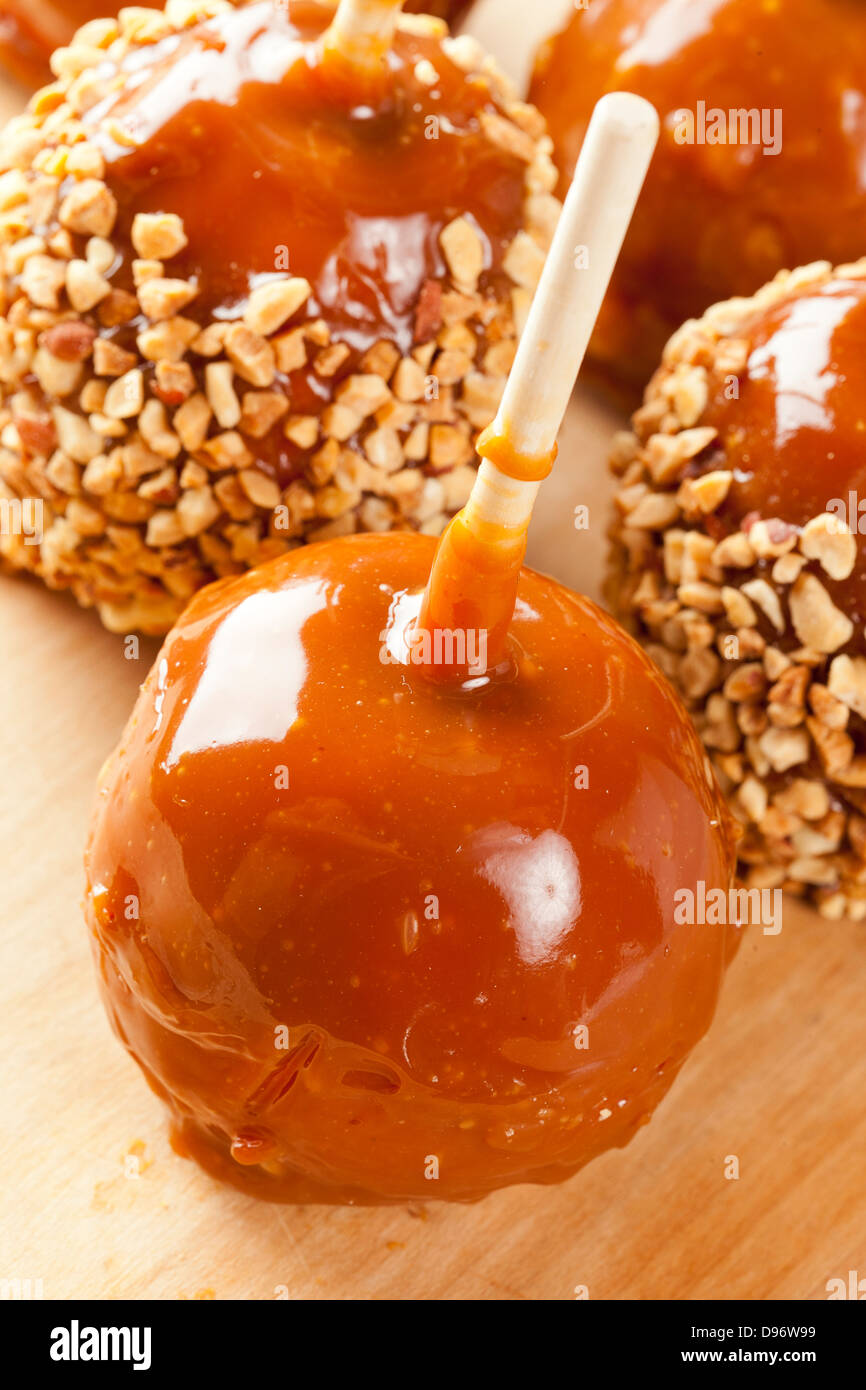 Homemade Taffy Apple against a back ground Stock Photo - Alamy