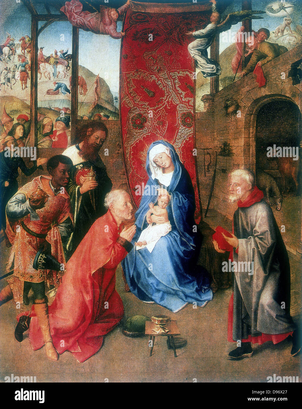 The Adoration of the Magi'. Hugo Van Der Goes (c1435-1482). Oil on ...