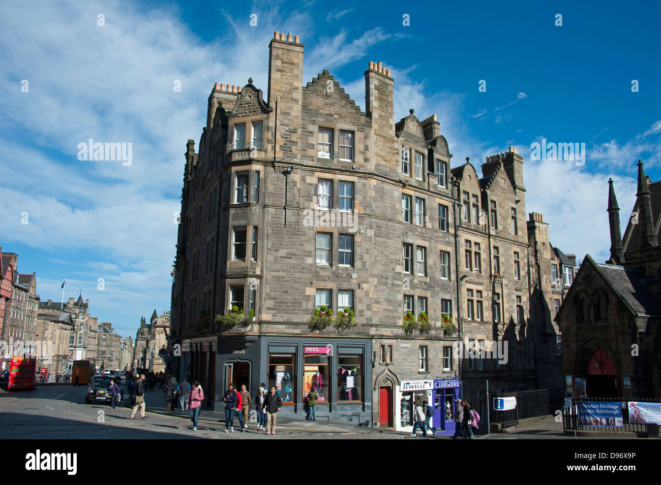 Royal Mile, Lawnmarket, Upper Bow, Edinburgh, Lothian, Scotland, Great ...
