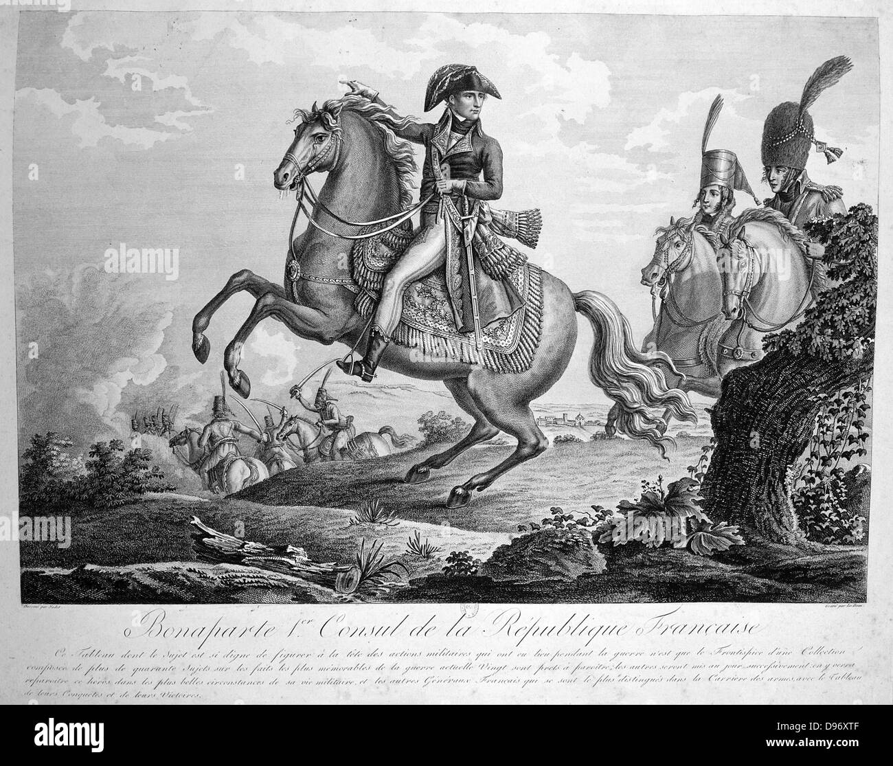 Napoleon bonparte 1769 1821 as first consul engraving hi-res stock ...