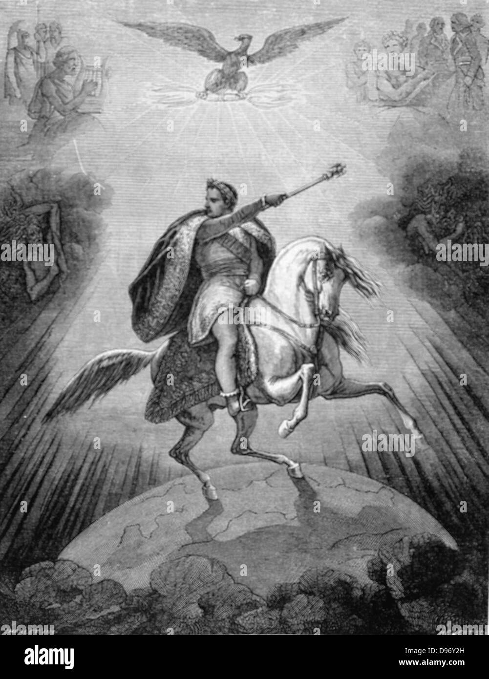 Napoleon i 1769 1821 as conqueror of the world engraving hi-res stock ...