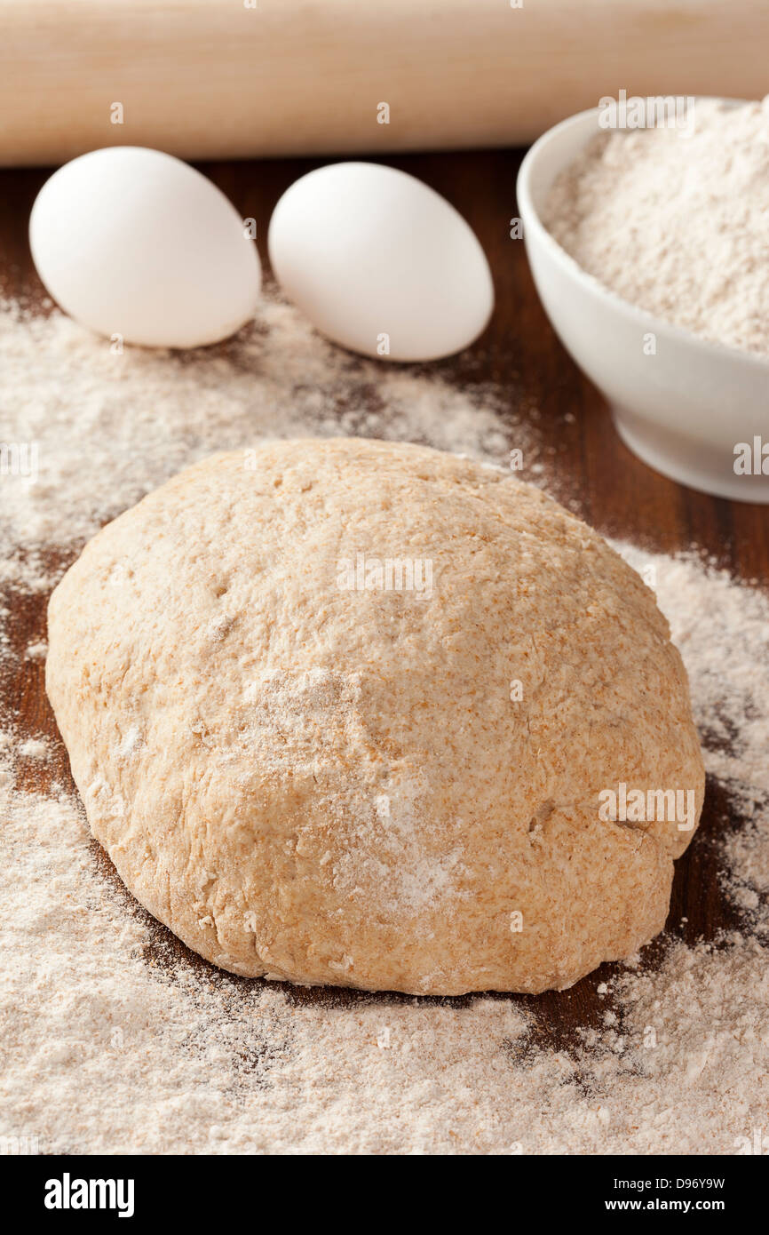 Fresh Homemade Bread Dough covered in flour Stock Photo - Alamy