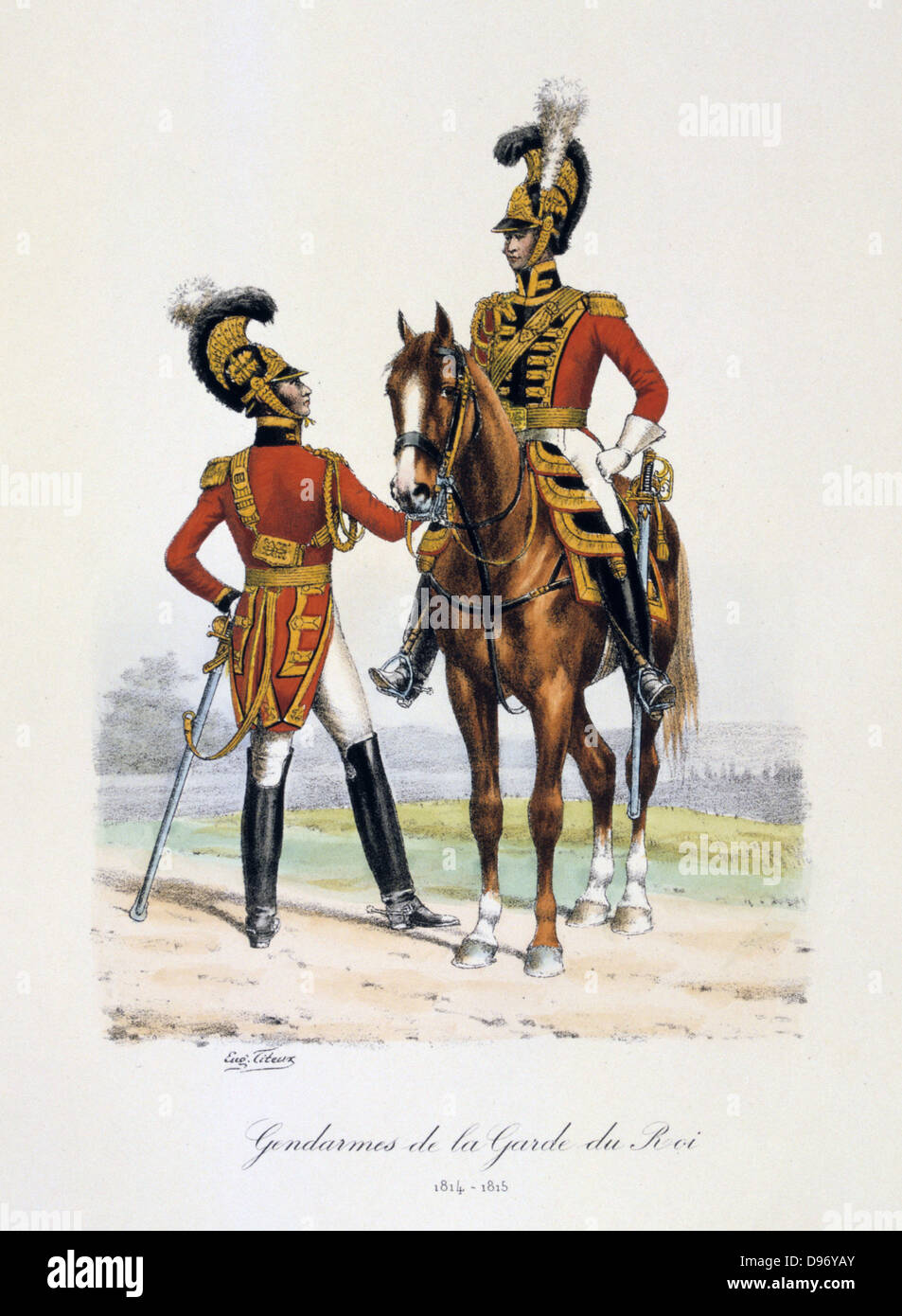 Gendarmes of the Royal Guard, 1814-1815. From 'Histoire de la maison ...