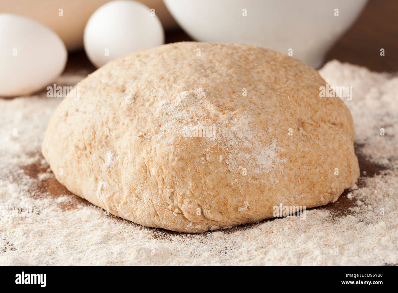 Fresh Homemade Bread Dough covered in flour Stock Photo - Alamy