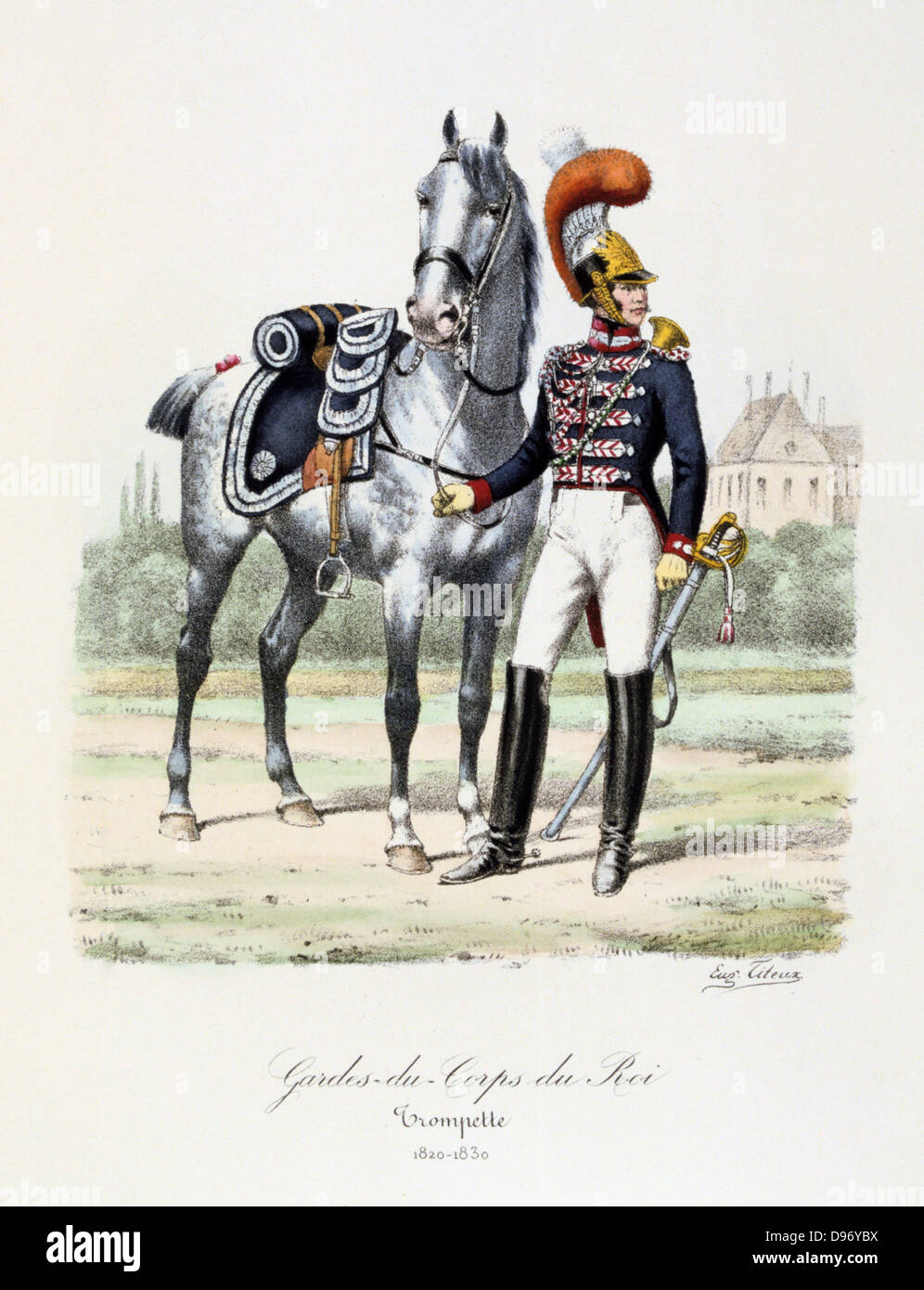 Trumpeter of the King's Guard, 1820-1830. From 'Histoire de la maison ...