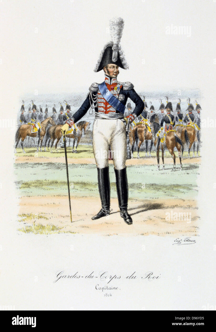 Captain of the King's guard, 1820. From 'Histoire de la maison ...