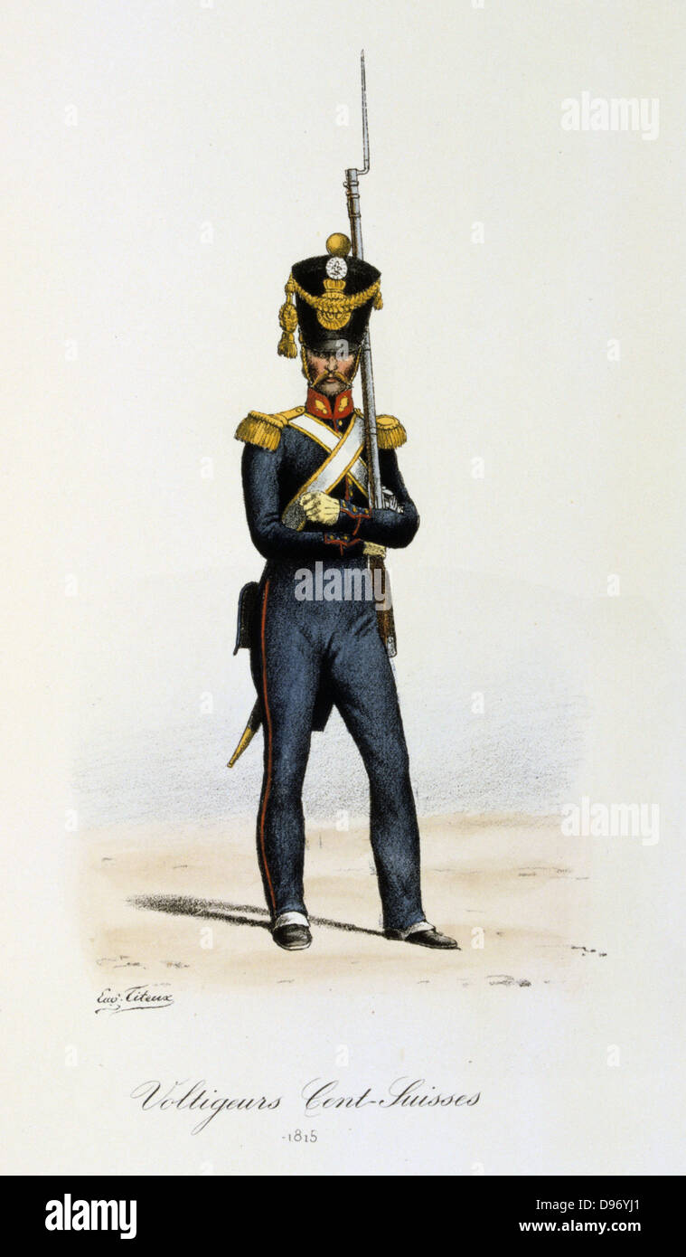 Light Infantryman of the Swiss Regiment of the King's guard, 1815 ...