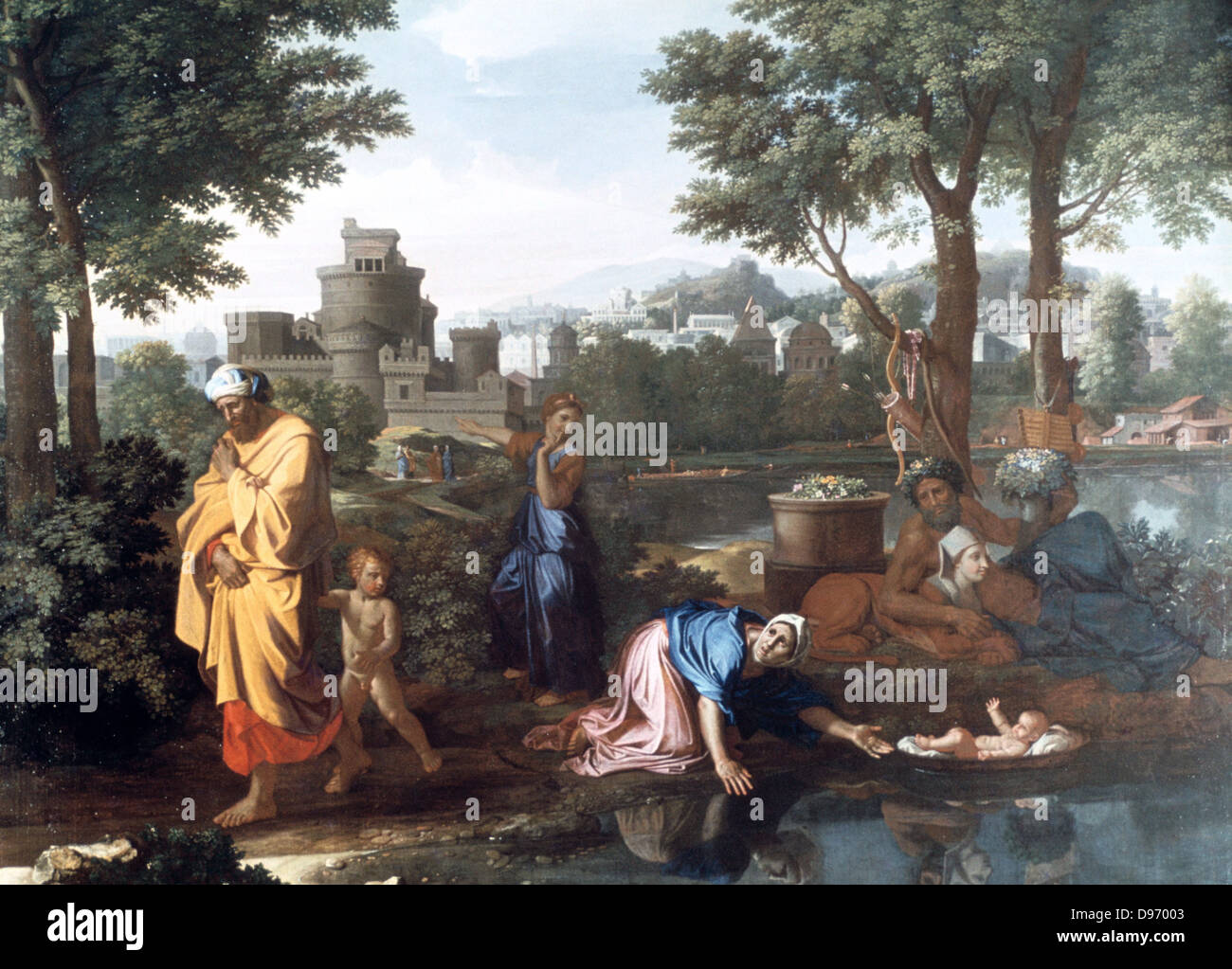 The Discovery of Moses': Nicholas Poussin (1594-1665) French painter ...