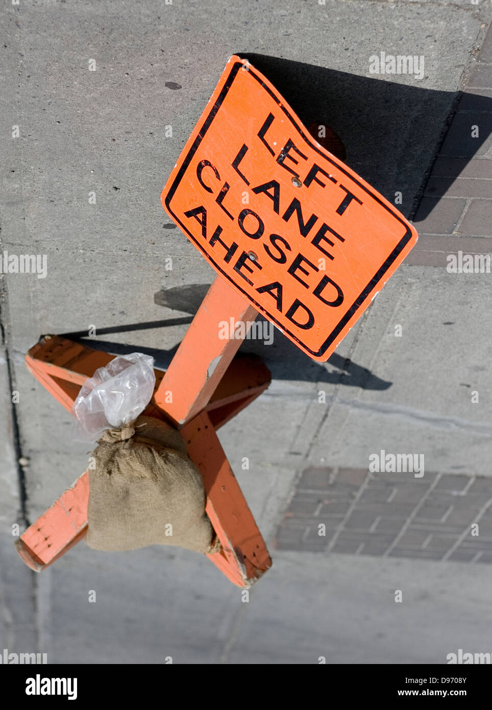 Lane Closed Sign Stock Photos & Lane Closed Sign Stock Images - Alamy