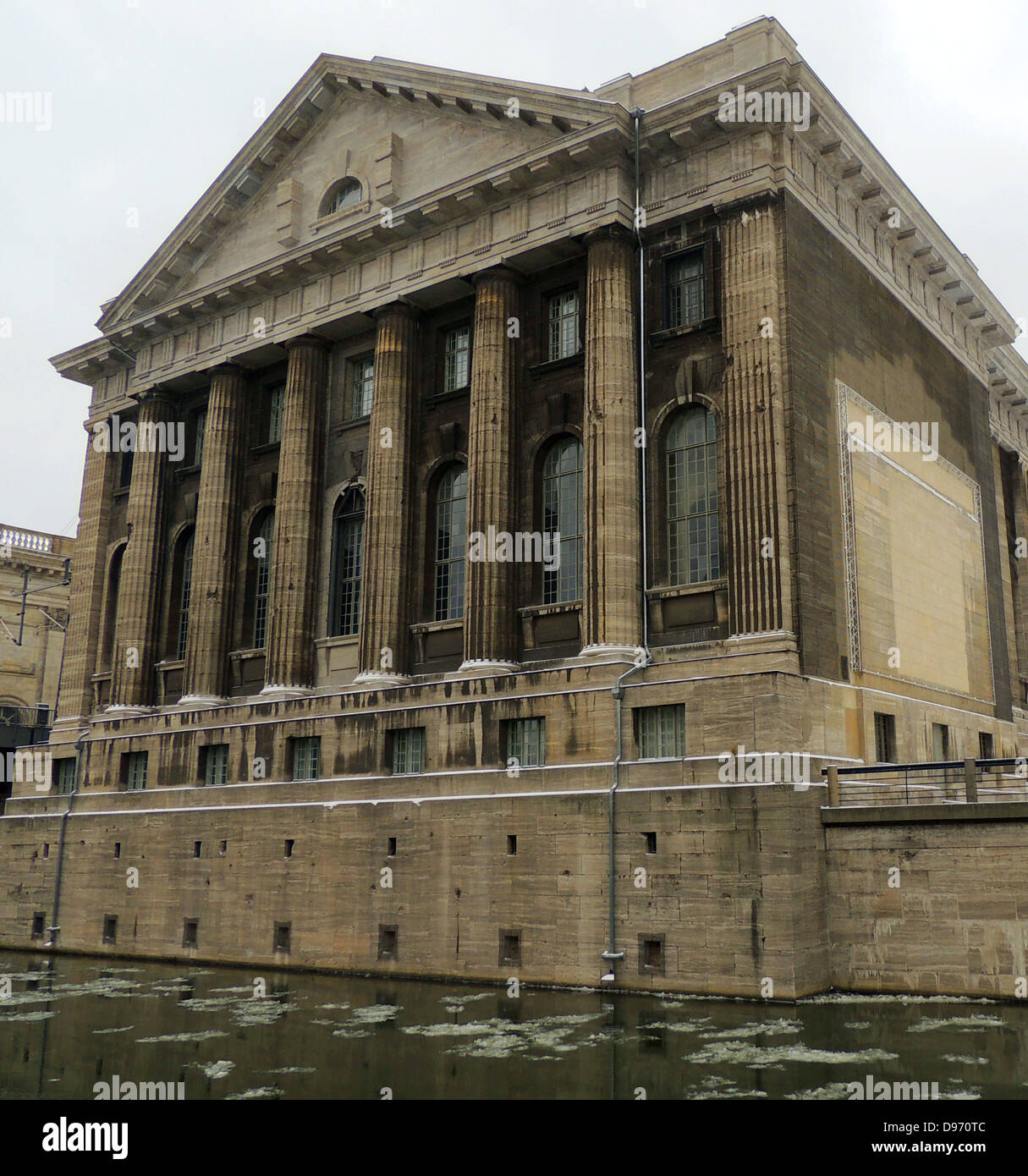 World War II. Bullet and shell damaged columns at the Pergamum Museum ...