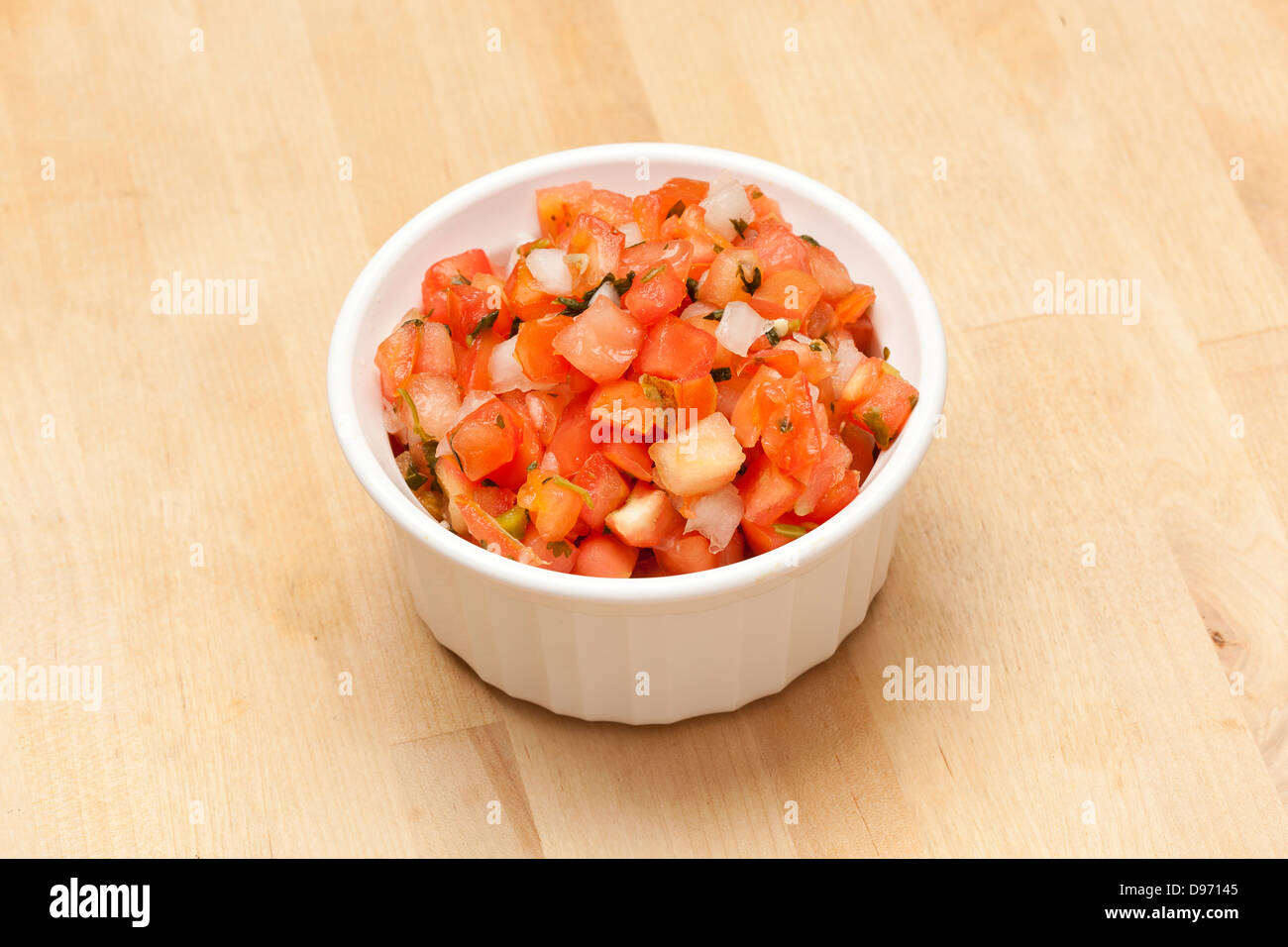 Tomato salsa on tortilla hi-res stock photography and images - Alamy