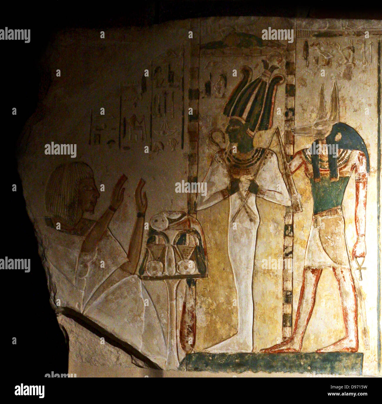 Cult chamber of Amenhotep and his wife Renenutet. 19th dynasty about ...