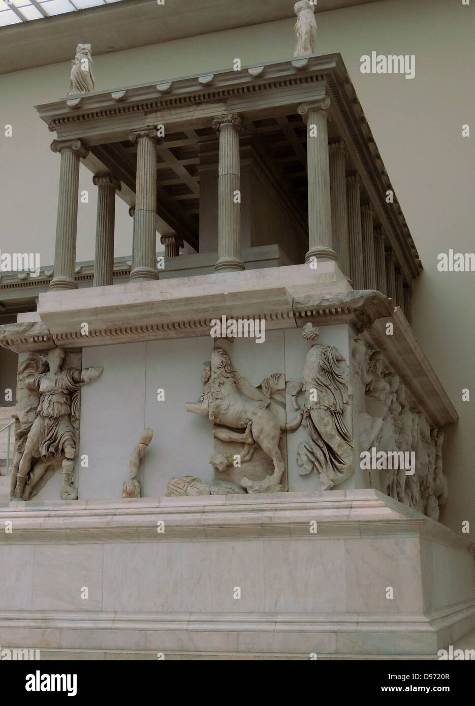 reconstruction of Pergamum. Pergamum Museum, East Berlin. A model of ...