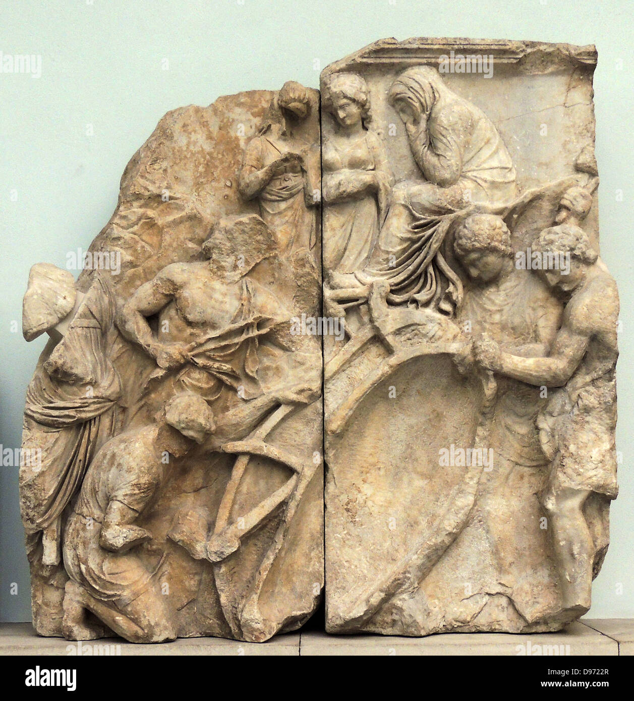 Pergamum Altar in the Pergamum Museum in Berlin. It is a monumental ...