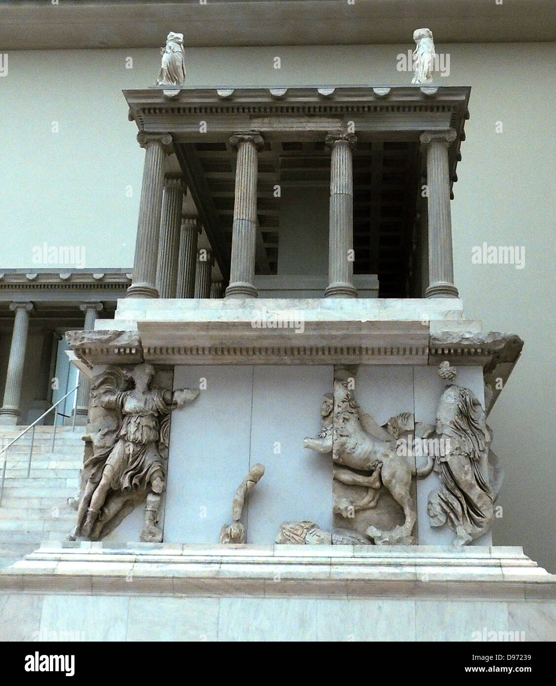 reconstruction of Pergamum. Pergamum Museum, East Berlin. A model of ...