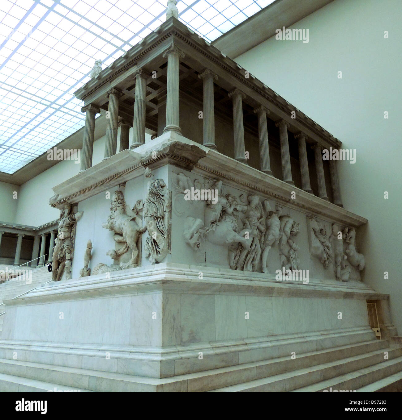 reconstruction of von Pergamum. Pergamum Museum, East Berlin. A model ...