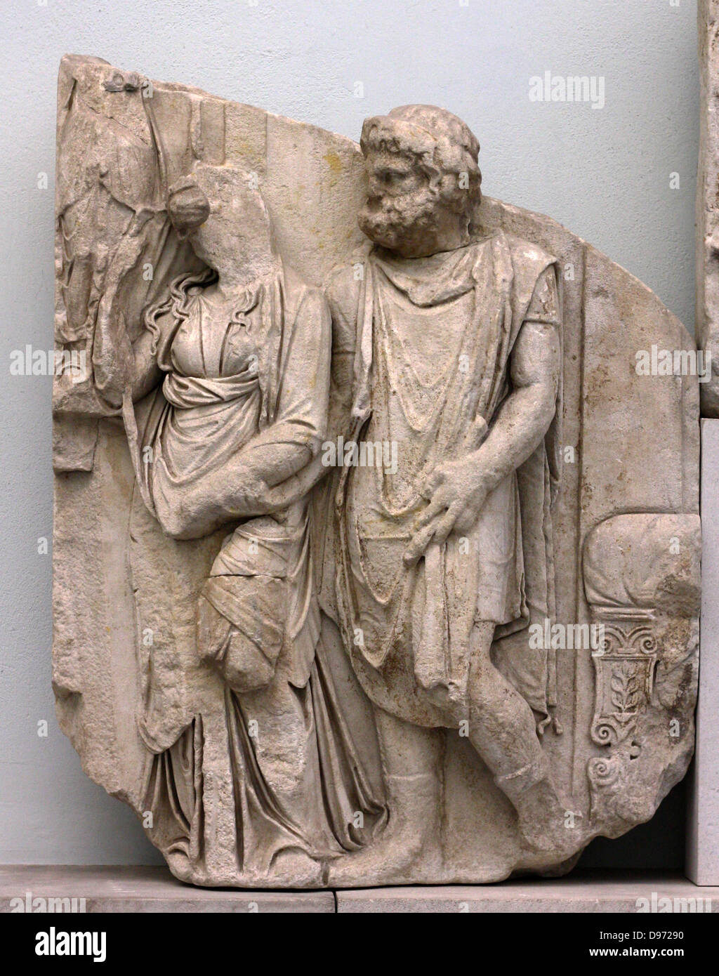 Pergamum Altar in the Pergamum Museum in Berlin. It is a monumental ...