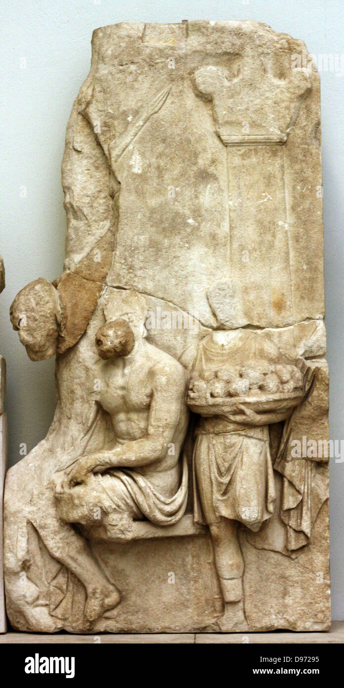 Pergamum Altar in the Pergamum Museum in Berlin. It is a monumental ...