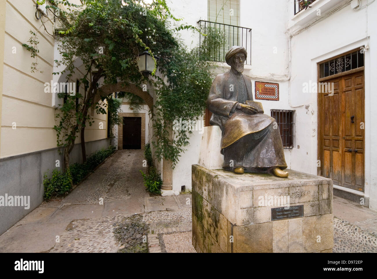 Ramban statue, Moses Maimonides Stock Photo - Alamy