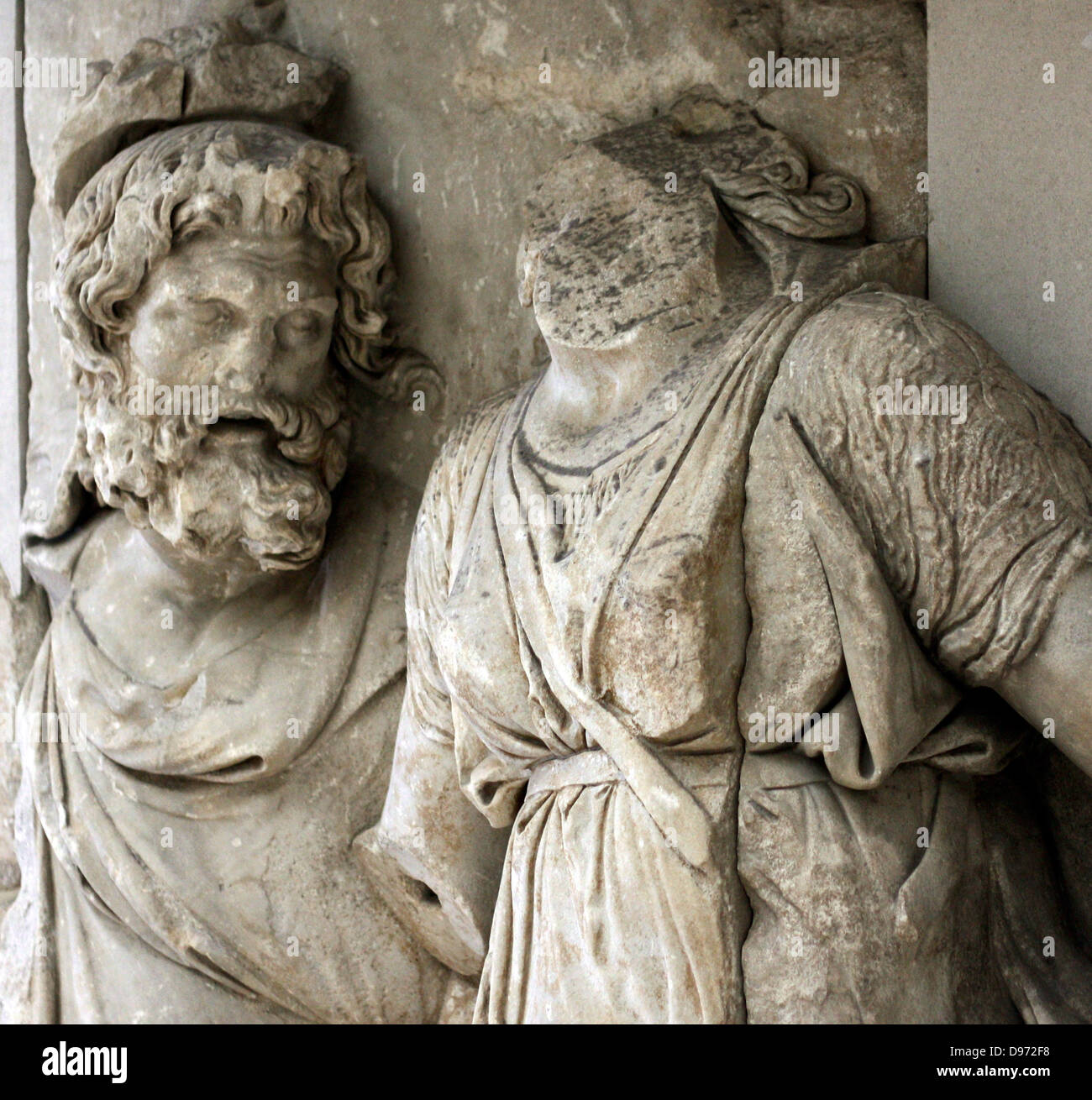 Pergamum Altar in the Pergamum Museum in Berlin. It is a monumental ...