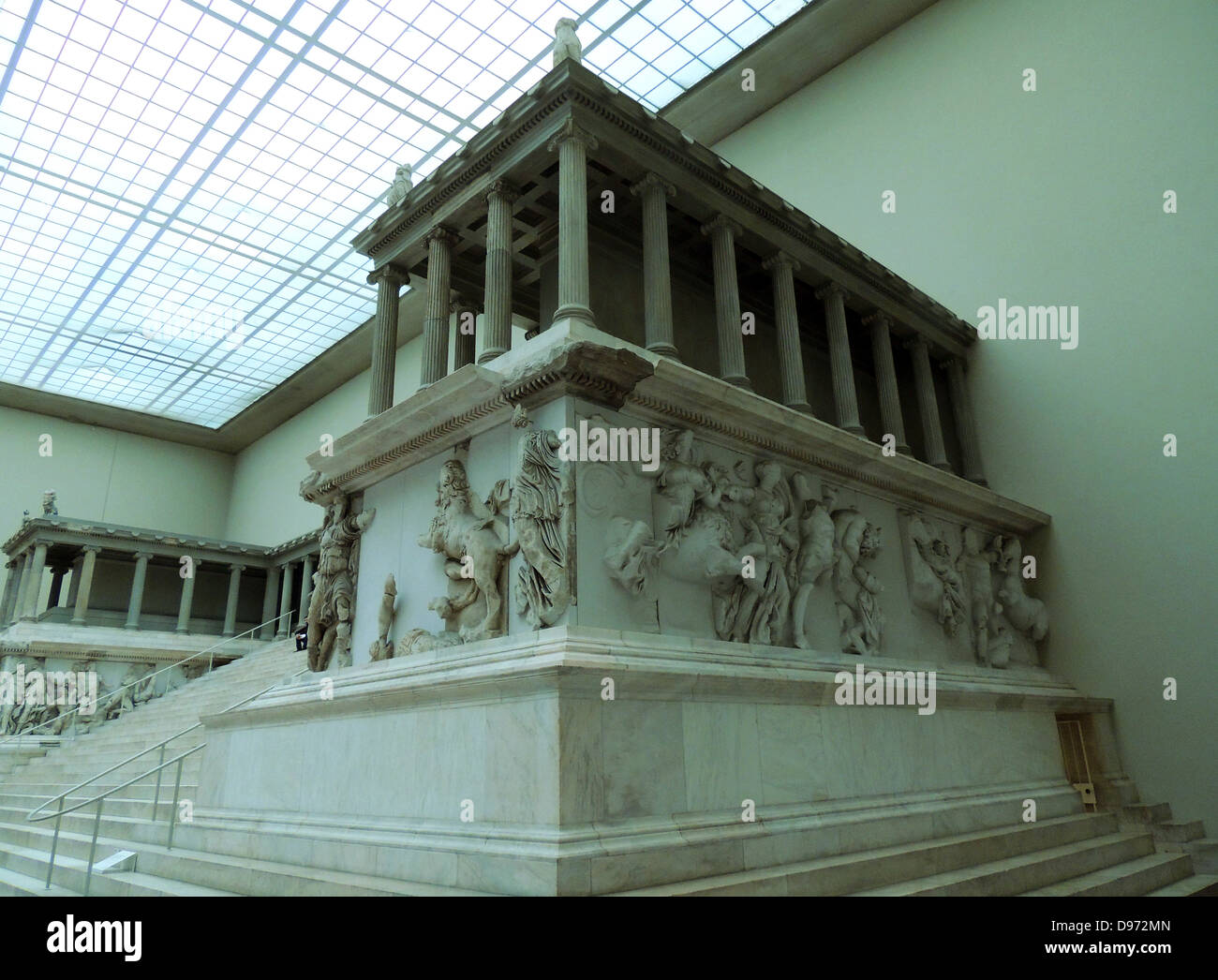 reconstruction of Pergamum. Pergamum Museum, East Berlin. A model of ...