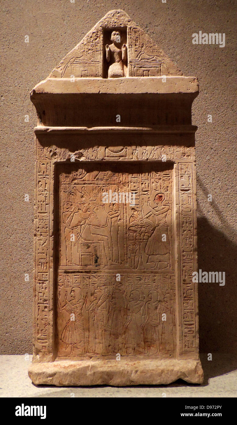 Stele of Seba, scribe of the treasury of the god Ptah New Kingdom 19 ...