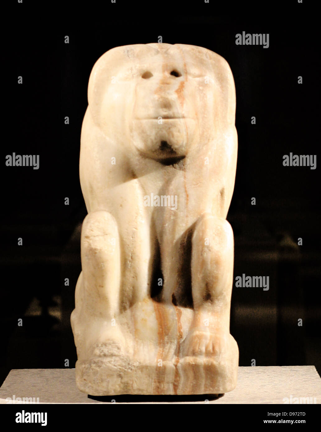 Seated figure of a baboon with the cartouche of king Narmer 3000 years ...