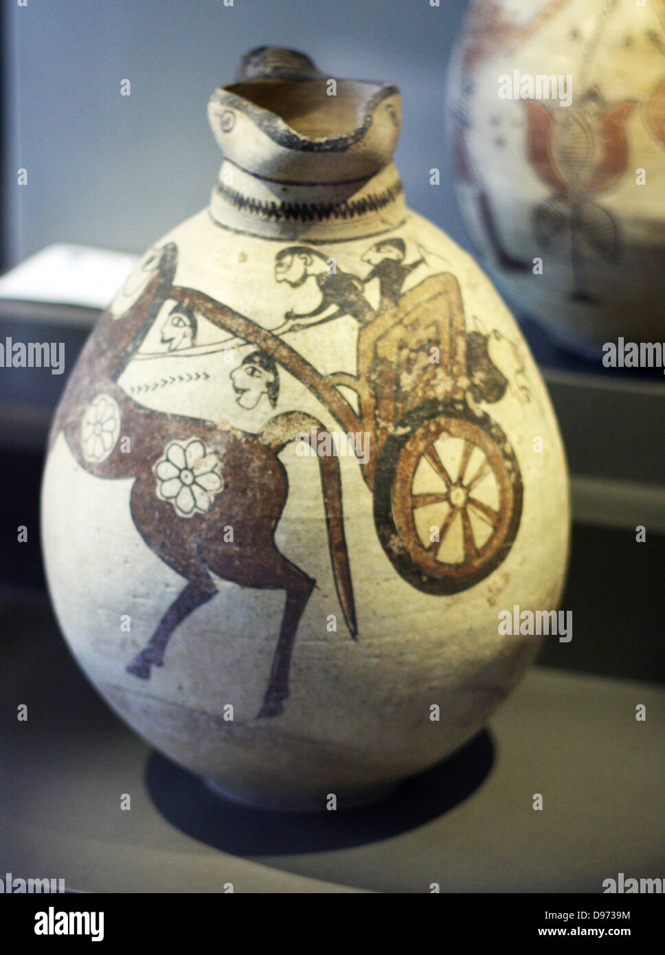 Jugs with scenic decorations Cyprus Stock Photo - Alamy