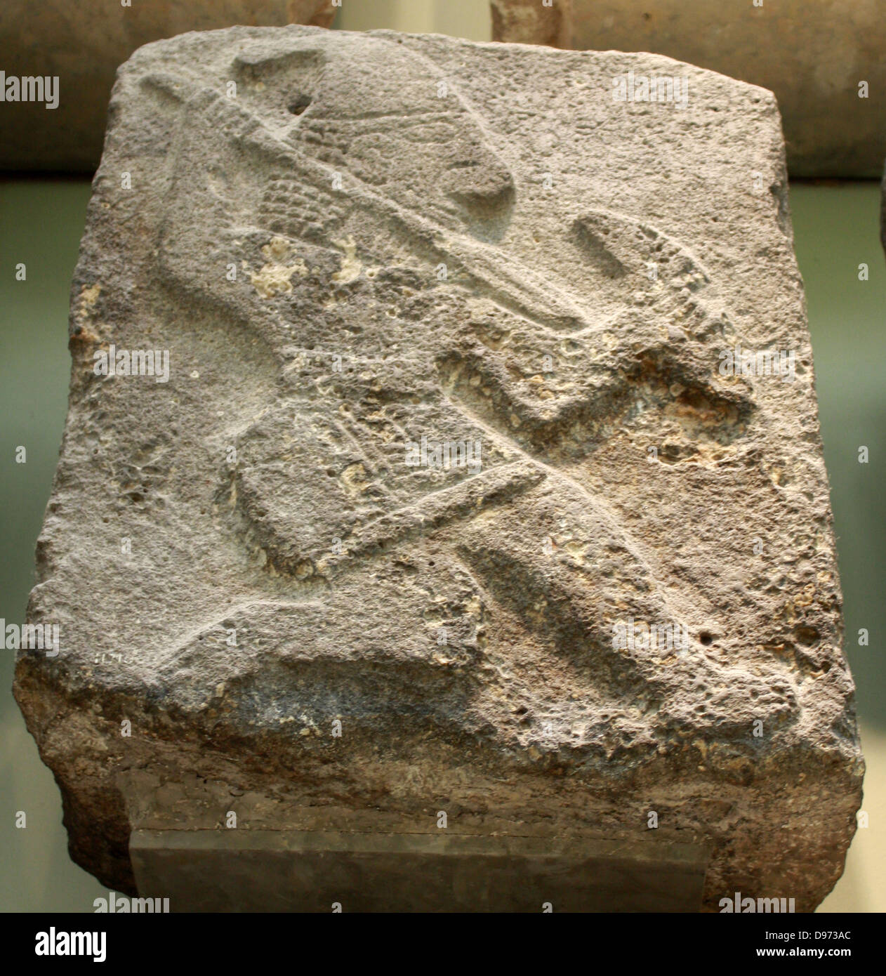 Reliefs from Tell Halaf. The cuneiform inscription seen on the reliefs ...