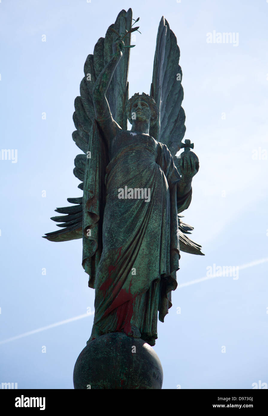 Creative shot of the Peace Sculpture - Winged Angel memorial of Great ...
